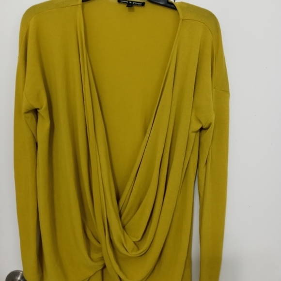 Cable & Gauge | Tops | Cable Gauge Loose Open Overlapping Front Long ...